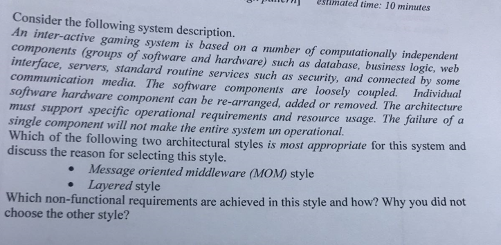 Solved Consider the following system description. An | Chegg.com