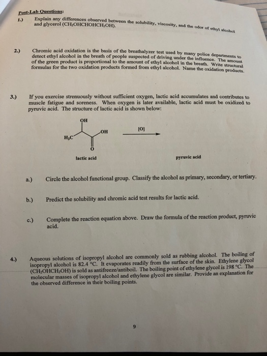 Solved AMovecaar Stte Straight-chain alcohols with up to | Chegg.com
