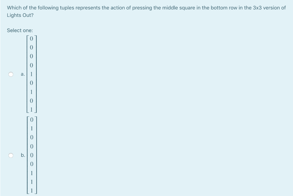 Solved Which of the following tuples represents the action | Chegg.com