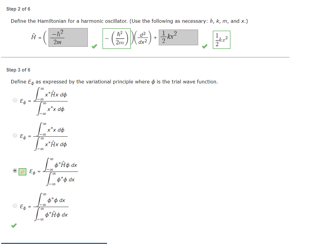 Solved Derivation In using the variational method to | Chegg.com