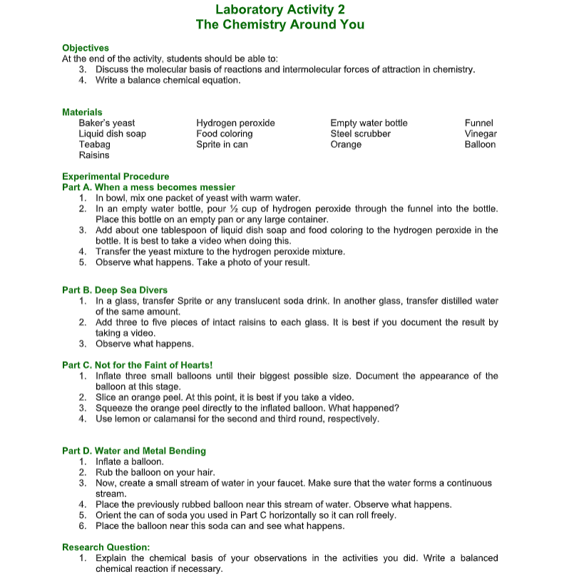 Solved Explain the chemical basis of your observations in | Chegg.com
