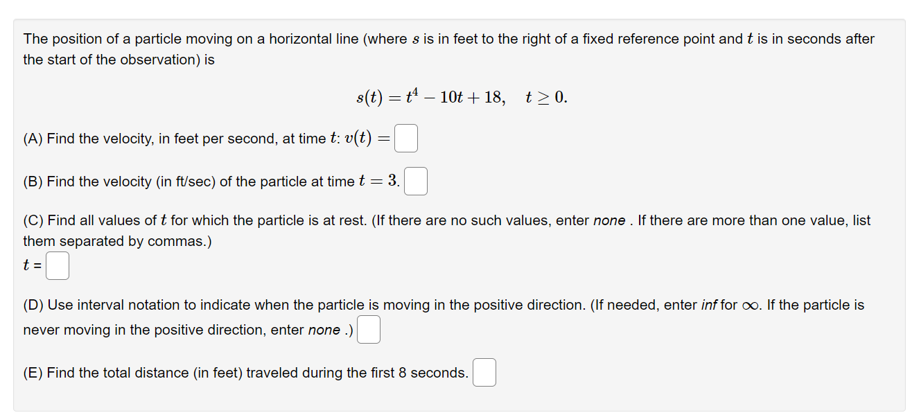 Solved The position of a particle moving on a horizontal | Chegg.com
