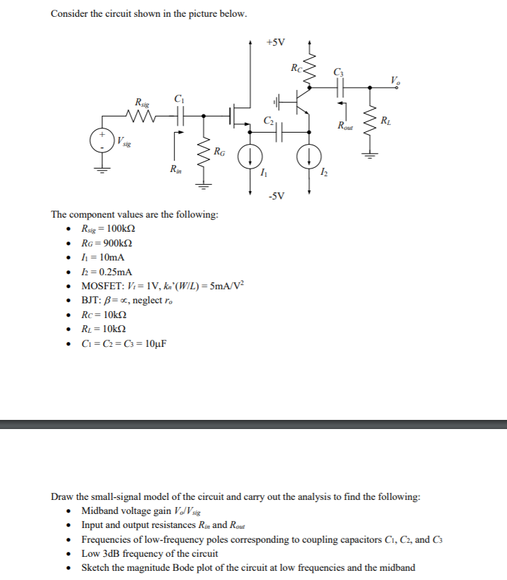Solved Consider the circuit shown in the picture below. e | Chegg.com
