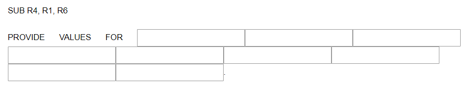 Solved Using the register values and instruction listed | Chegg.com