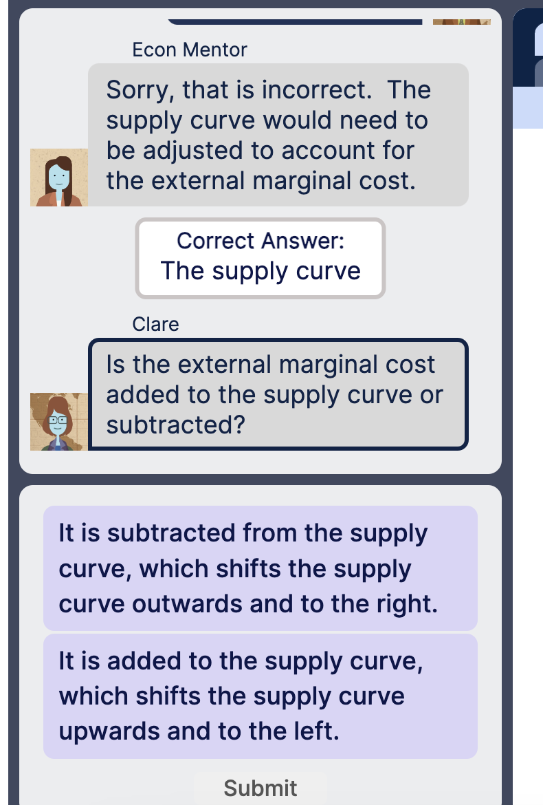 Solved Econ MentorSorry, that is incorrect. Thesupply curve | Chegg.com