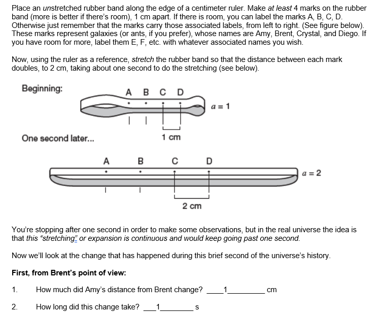Solved Place an unstretched rubber band along the edge of a | Chegg.com