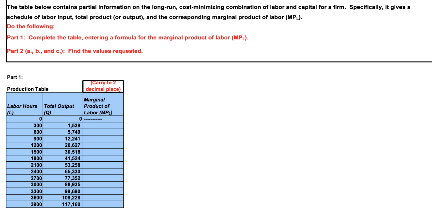 Solved Part 2 (a., b., c.): Setup: Suppose the price of each | Chegg.com
