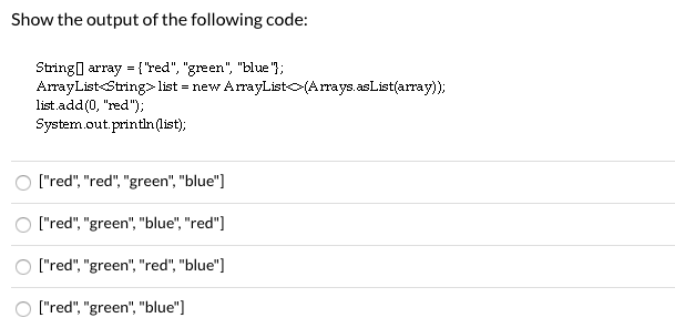 Solved Analyze the following code: Double[] array = {1, 2, | Chegg.com