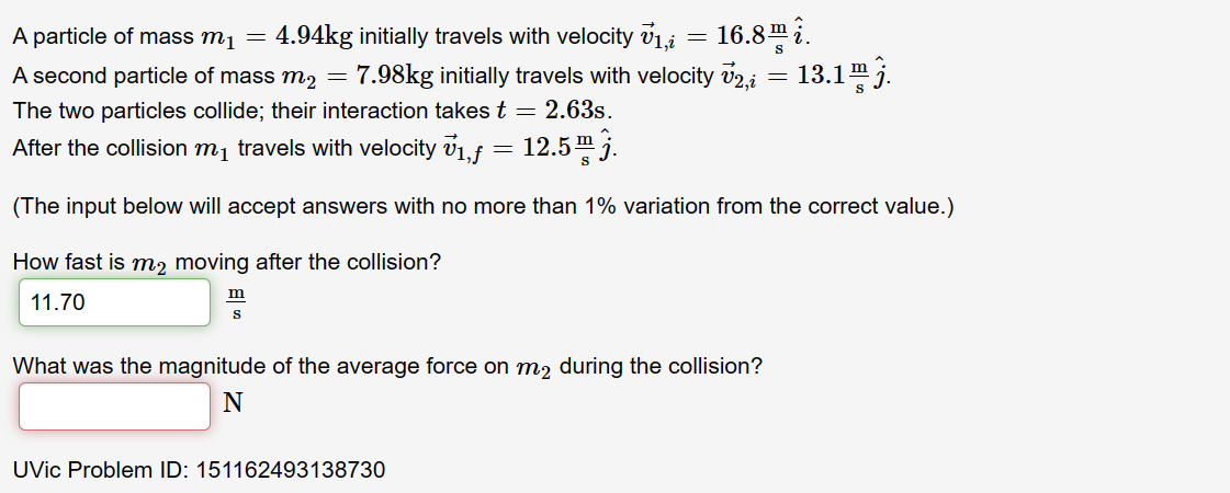 Solved A particle of mass m1=4.94 kg initially travels with | Chegg.com