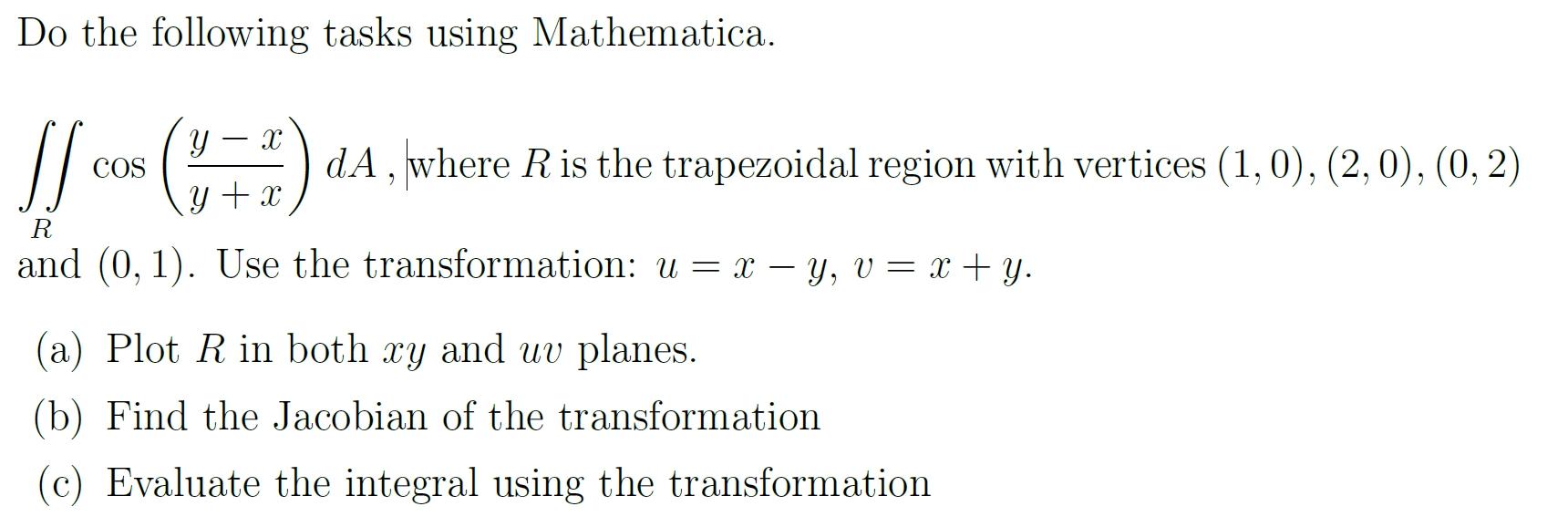 Solved Please help to solve this problem using Wolfram | Chegg.com