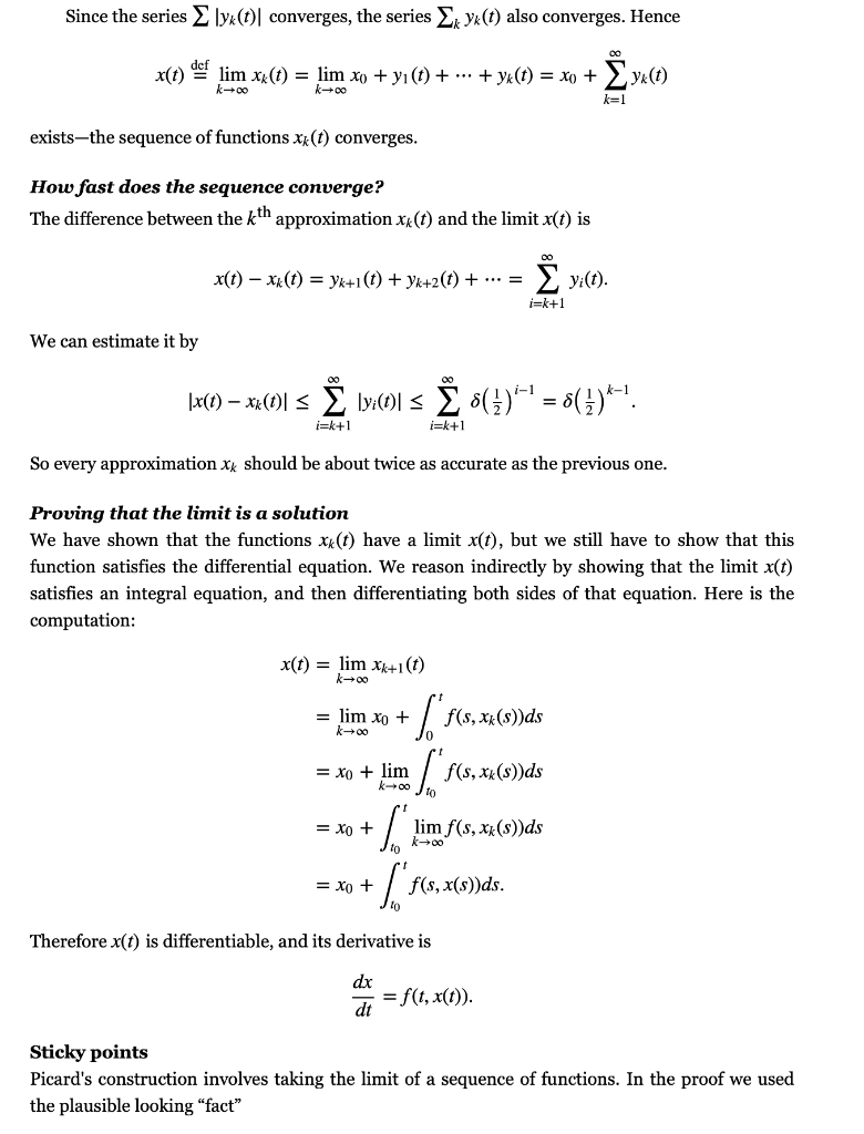 Solved Existence of solutions to Differential Equations | Chegg.com
