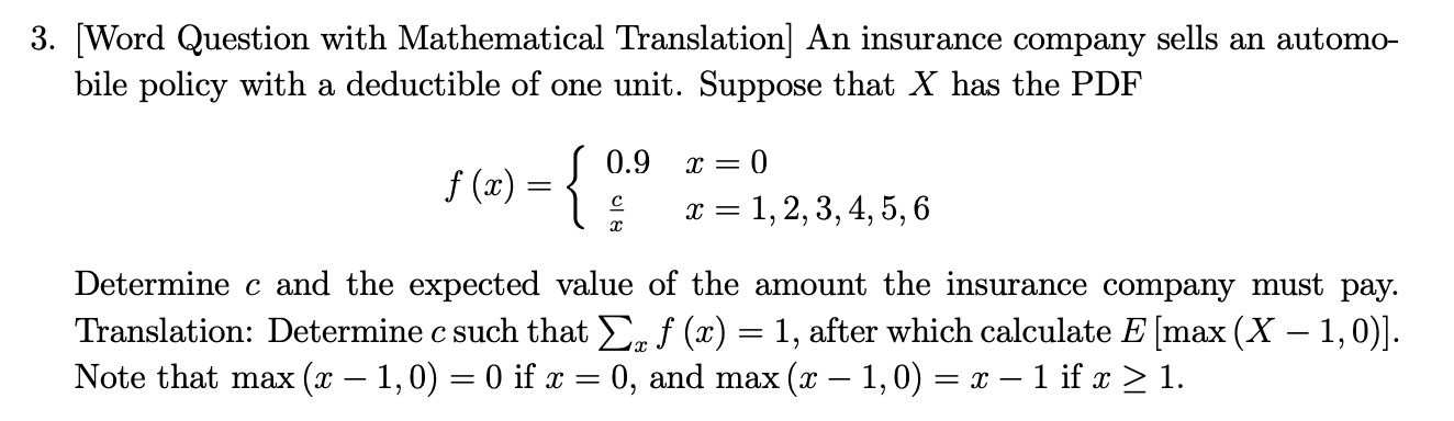 Solved 3. [Word Question with Mathematical Translation] An | Chegg.com
