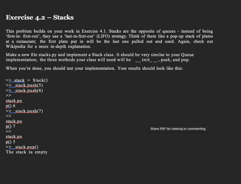 Solved Exercise 4.1 – Your First Class For this exercise, | Chegg.com