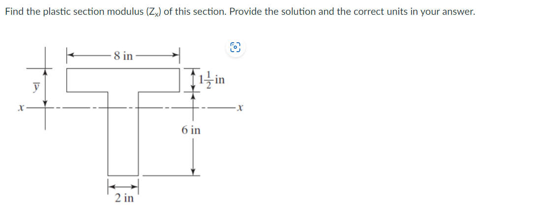 Solved Find the plastic section modulus (Zx) of this | Chegg.com