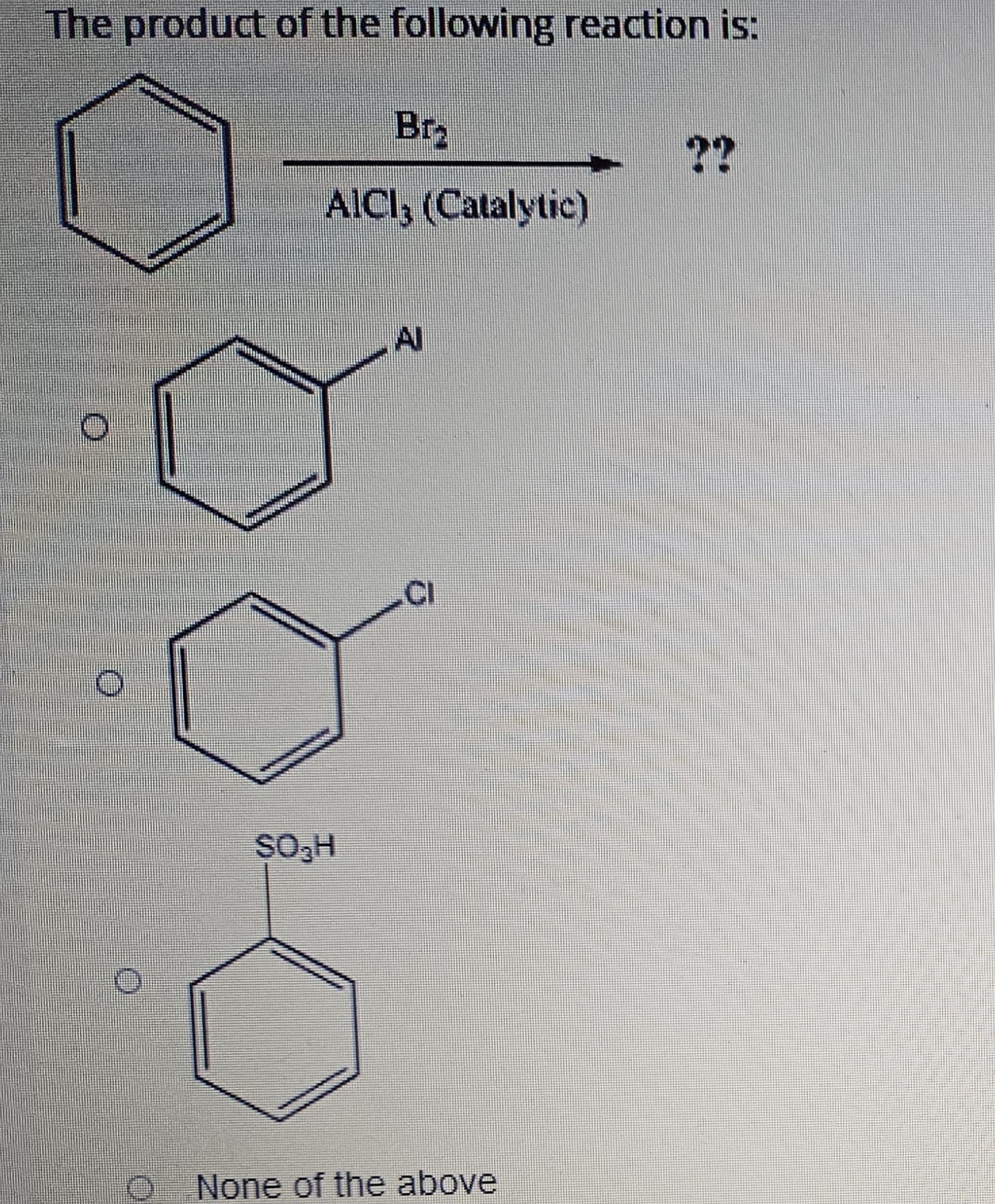 Solved The product of the following reaction is: \\( | Chegg.com