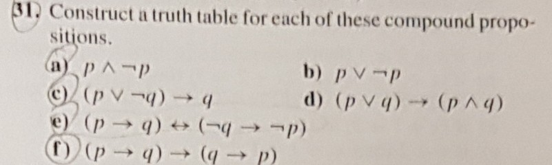 Solved noon. 29. How many rows appear in a truth table for | Chegg.com
