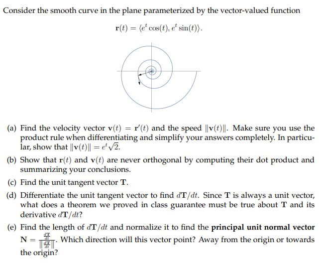 Solved Consider the smooth curve in the plane parameterized | Chegg.com