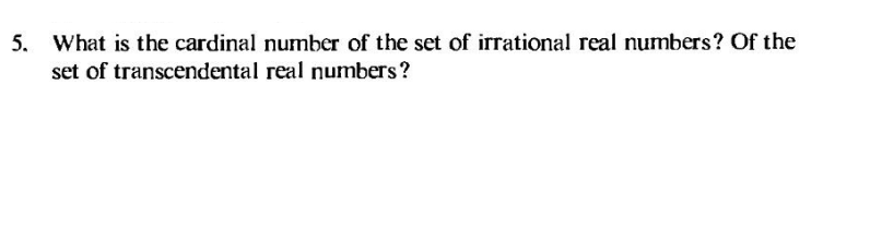 Solved 5. What is the cardinal number of the set of | Chegg.com