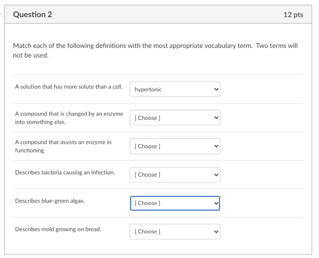Solved Options to fill in the boxes: 1. reactant 2. | Chegg.com