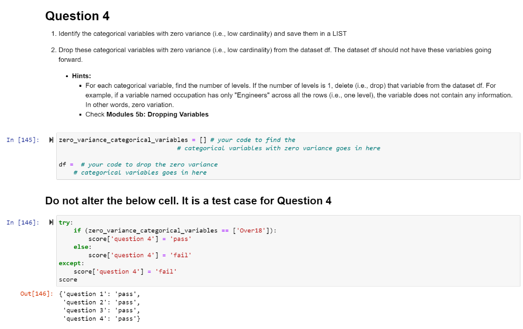 Solved 1. Identify the categorical variables with zero | Chegg.com