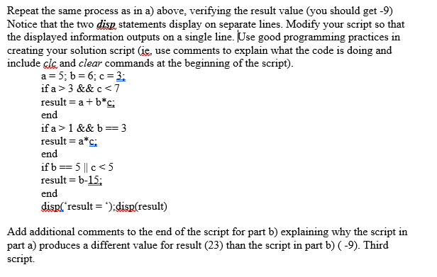 Solved Repeat the same process as in a) above, verifying the | Chegg.com