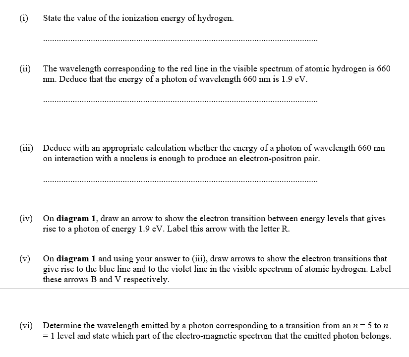 Solved 3. This question is about energy levels and atomic | Chegg.com