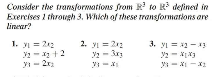 Solved Consider the transformations from R3 to R3 defined in | Chegg.com