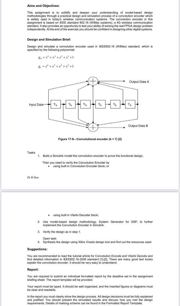 Solved Aims and Objectives: This assignment is to solidify | Chegg.com