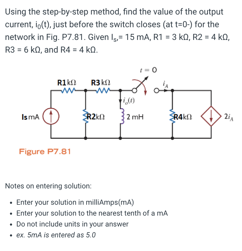 Solved Using the step-by-step method, find the value of the | Chegg.com