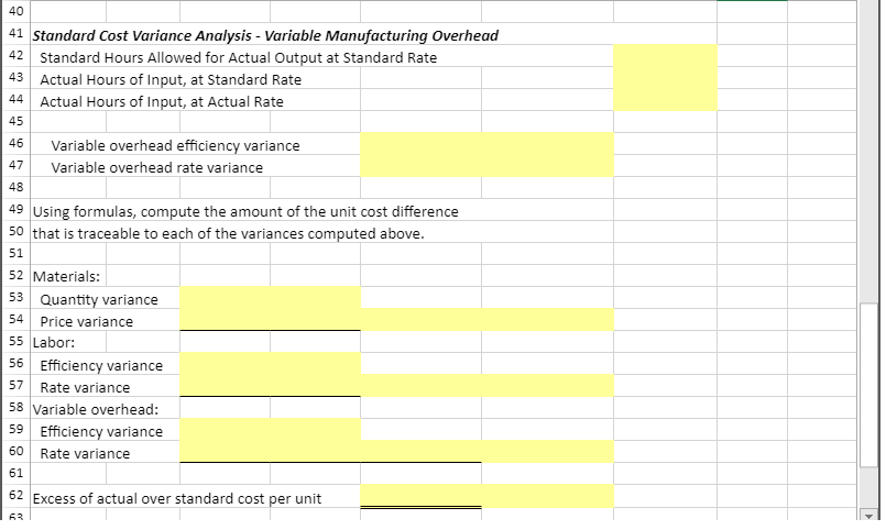 Solved Basic Variance Analysis and the Impact of Variances | Chegg.com