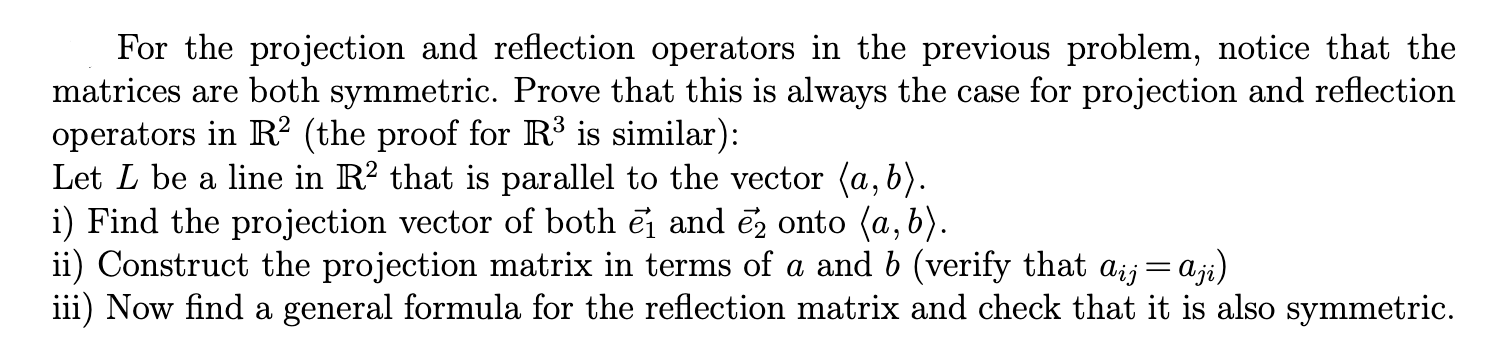 Find the matrix representation of the operator in R2 | Chegg.com