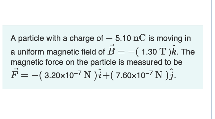 Solved A particle with a charge of -5.10 nC is ﻿moving ina | Chegg.com