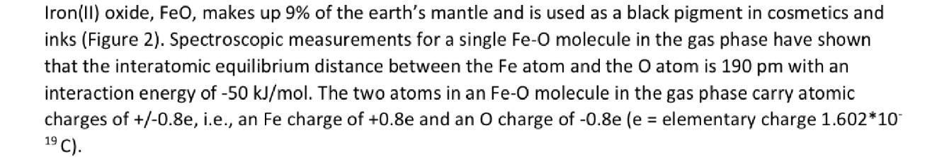 Solved Iron(II) oxide, FeO, makes up 9% of the earth's | Chegg.com
