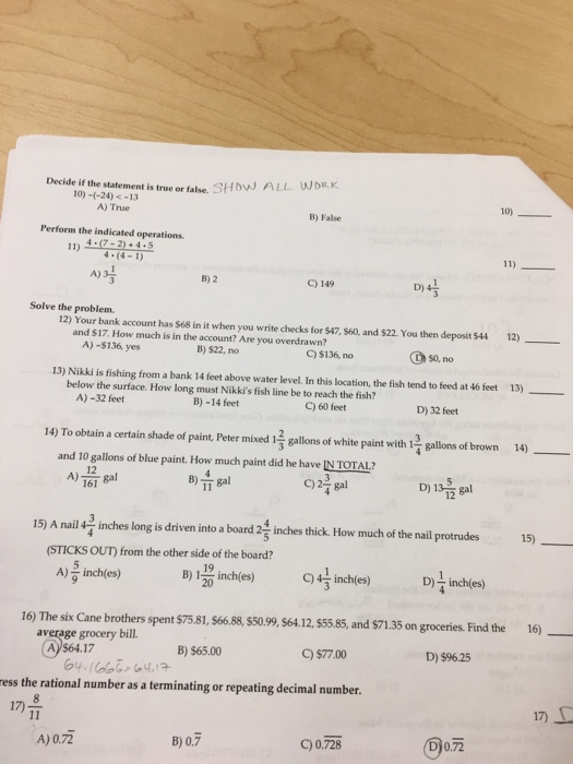 Solved Decide if the statement is true or false. -(-24) Solved Decide if the statement is true or false. -(-24)