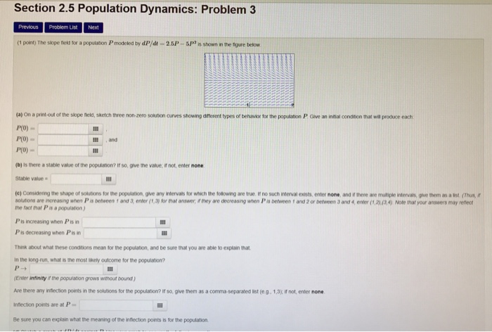 Solved Section 2 5 Population Dynamics Problem 3