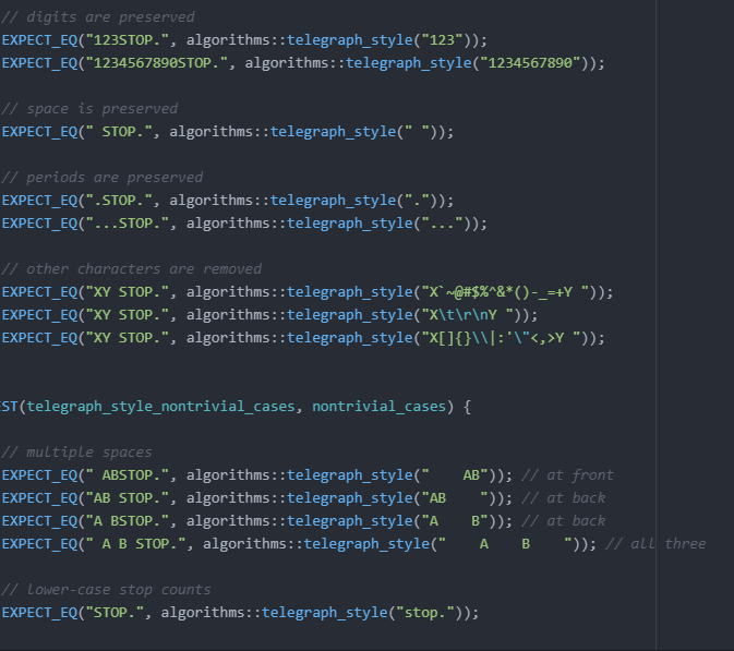 Solved // A "telegraph-style" string is suitable for | Chegg.com