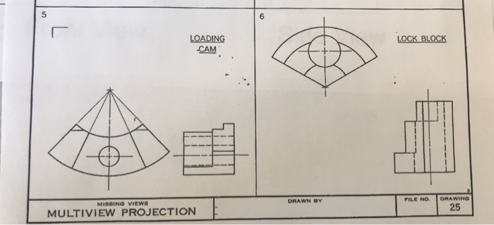 Solved Finish the Missing View and draw the hidden lines as | Chegg.com