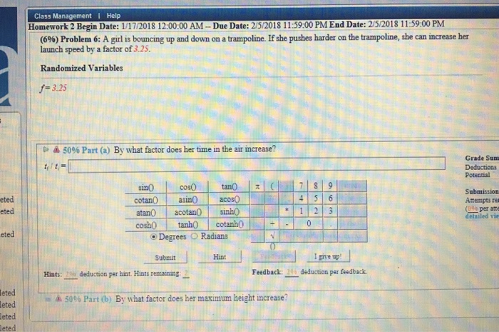 Solved Class Management I Help Homework 2 Begin Date: | Chegg.com