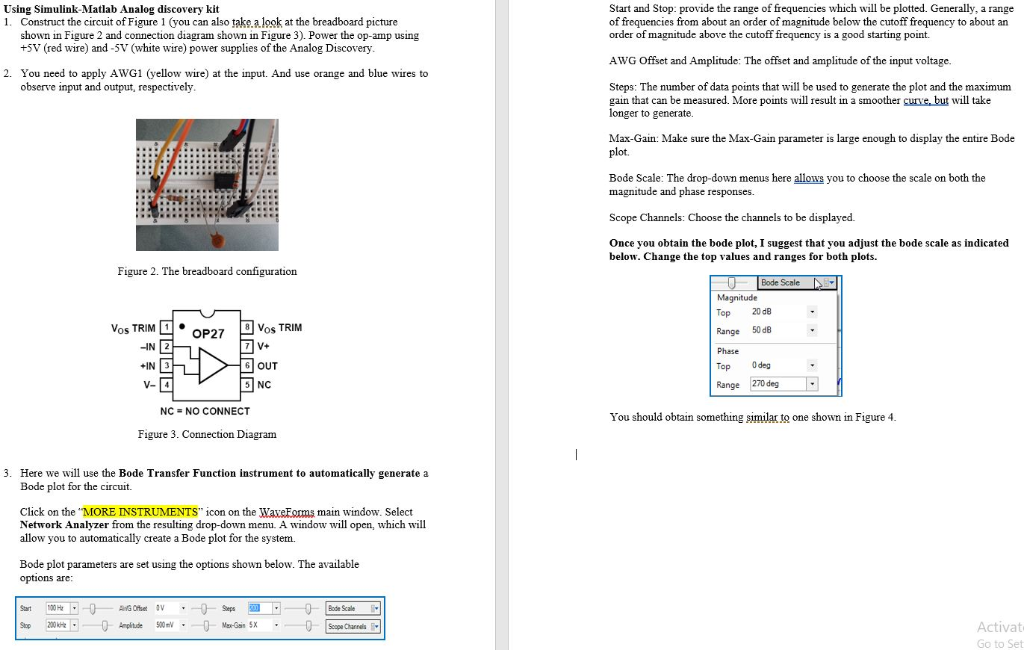 Using Simulink Matlab Analog Discovery Kit 1 