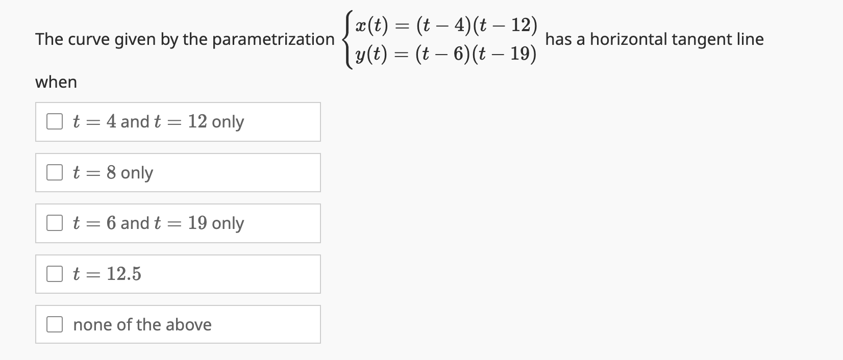 Solved The Curve Given By The Parametrization