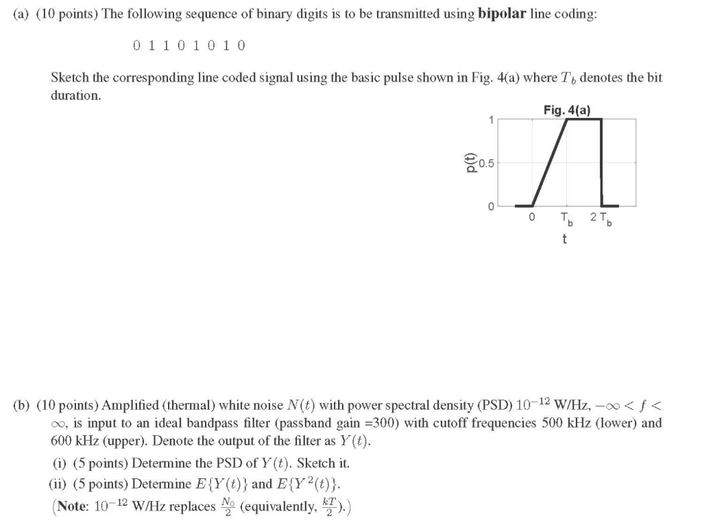 Solved (a) (10 points) The following sequence of binary | Chegg.com
