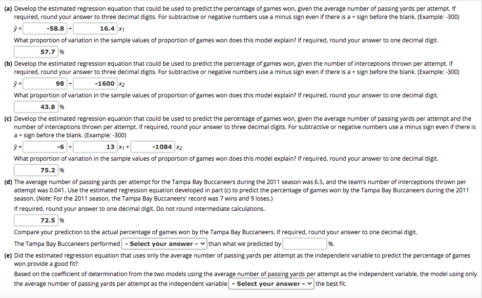 Solved The National Football League (NFL) records a variety | Chegg.com