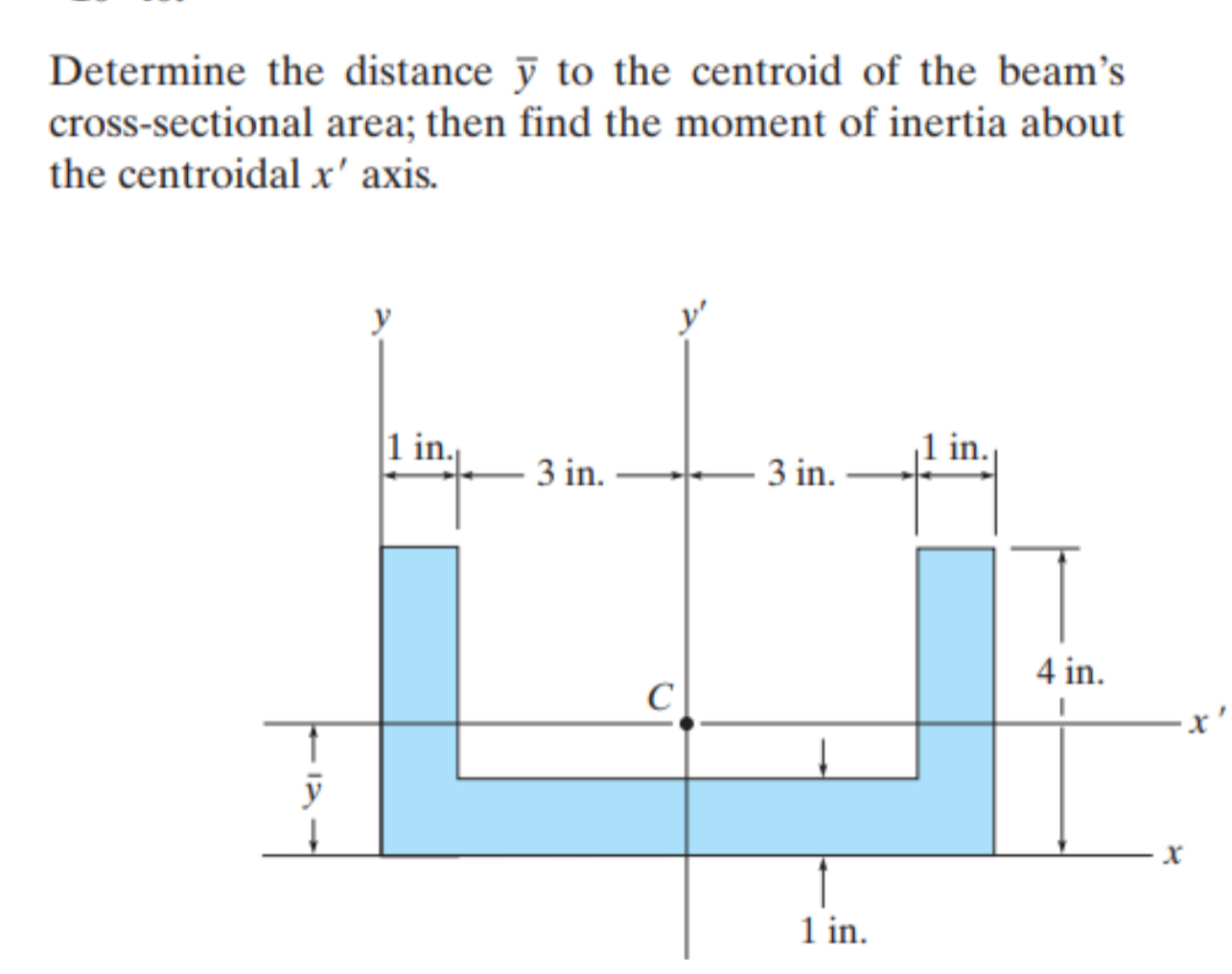 Solved Determine the distance ?bar (y) to ﻿the centroid of | Chegg.com