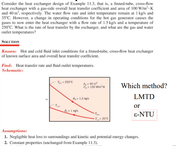 Solved Consider the heat exchanger design of Example 11.3, | Chegg.com