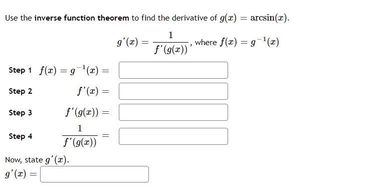 Solved Use The Inverse Function Theorem To Find The
