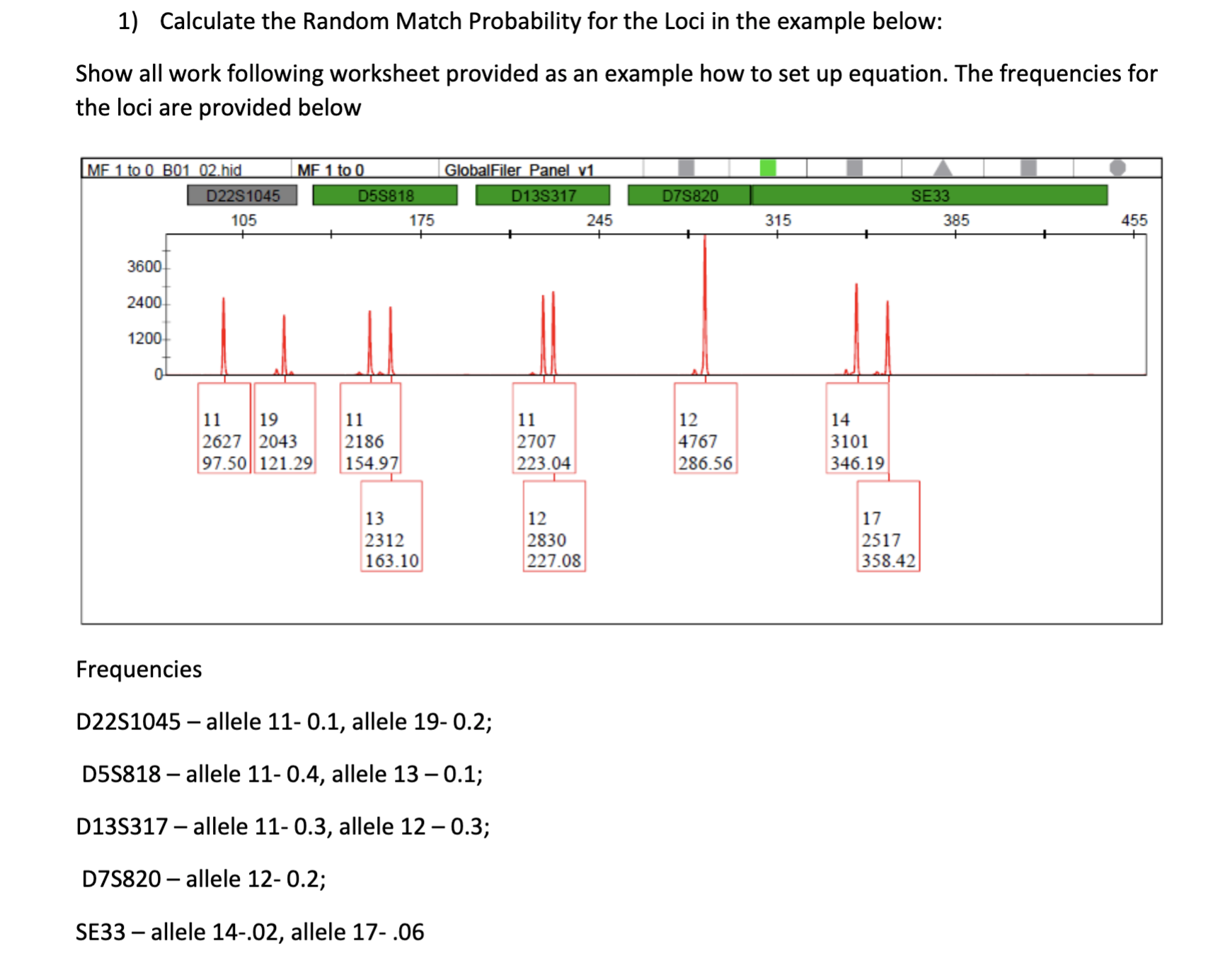 This is all of the information that was provided to | Chegg.com