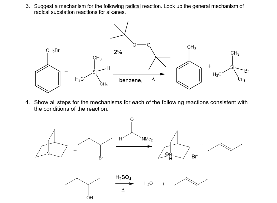 Solved 3. Suggest a mechanism for the following radical | Chegg.com