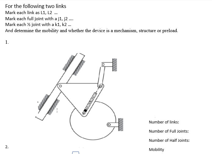 For the following two linksMark each link as L1, | Chegg.com