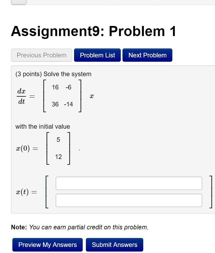 Solved Assignment9: Problem 1 Previous Problem Problem List | Chegg.com