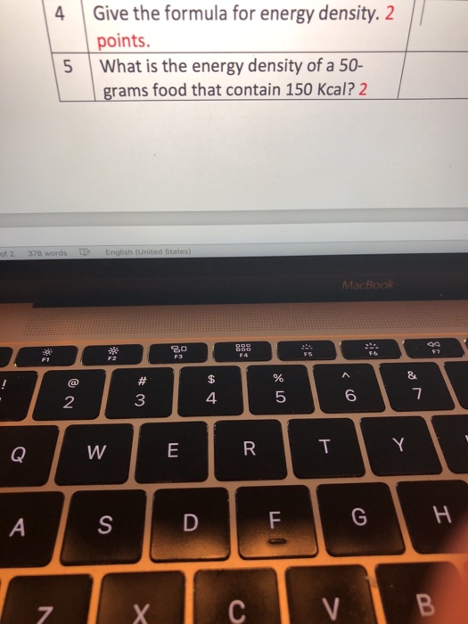 Solved 4 Give the formula for energy density. 2 IVe points 5 | Chegg.com